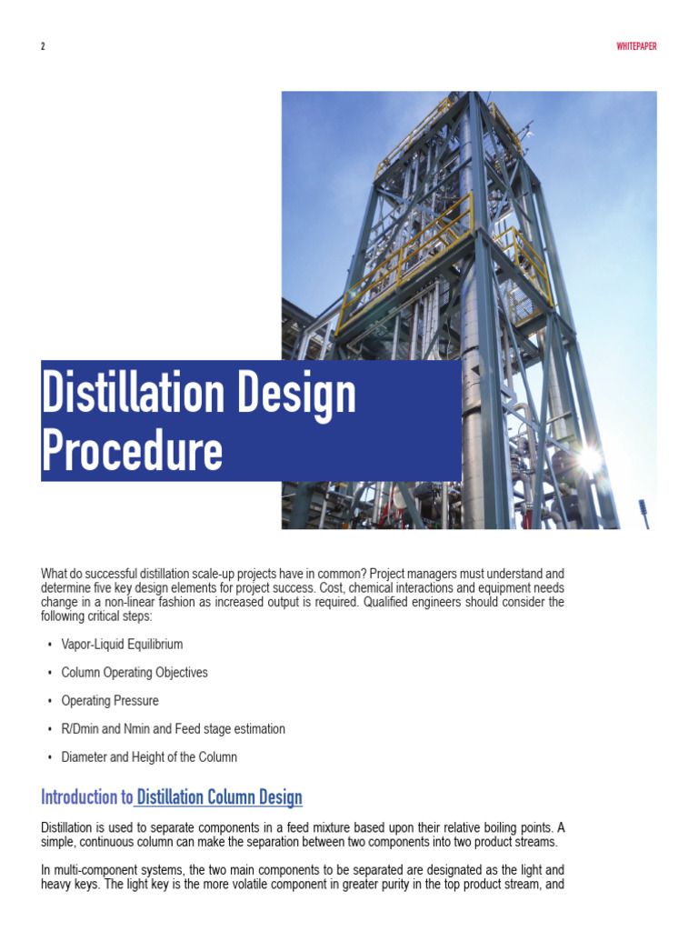 Whitepaper_Distillation-Design-Procedure | PDF | Distillation | Applied ...