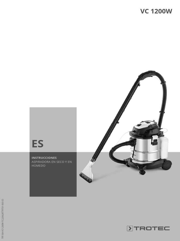 Manualdeinstruccionestrt Ba VC1200W TC 003 Es | PDF | Aspiradora | Enchufes y tomas de corriente ...