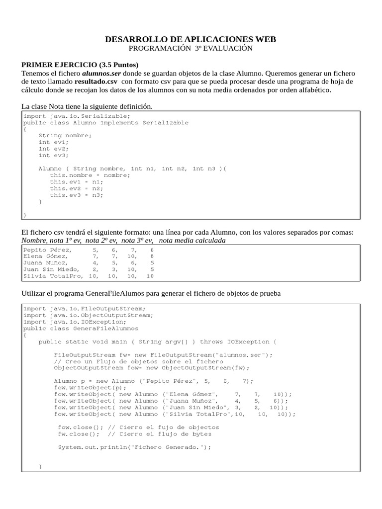 2021 Daw 3 Ev | PDF | Java (lenguaje de programación) | Datos de computadora