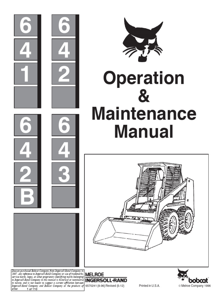 Bobcat 6570241 | PDF | Loader (Equipment) | Elevator