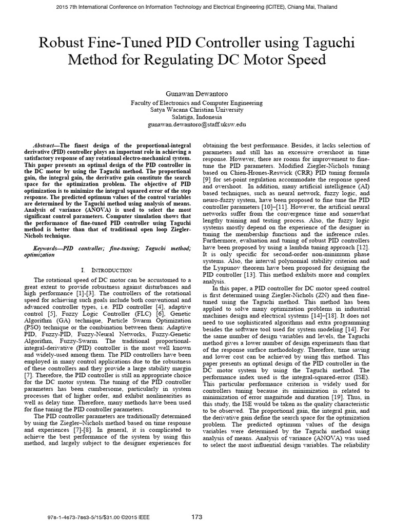 Sintonizar Taguchi Dewantoro2015 | PDF | Control Theory | Mathematical ...