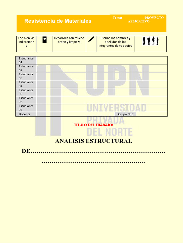 Formato de Proyecto 2024 - 1 | PDF | Análisis estructural | Resistencia de materiales