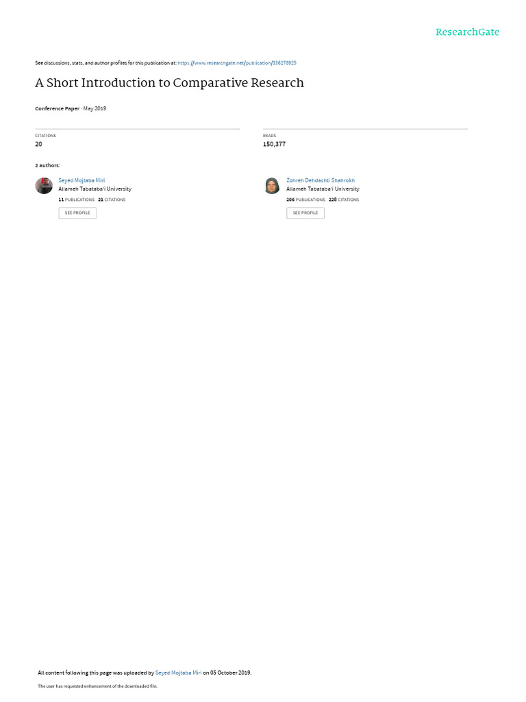 Comparative Method | PDF | Methodology | Quantitative Research