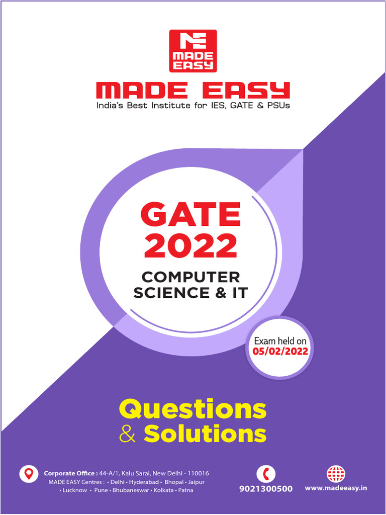 CS GATE 2022 Final | PDF | Cache (Computing) | Computer Science