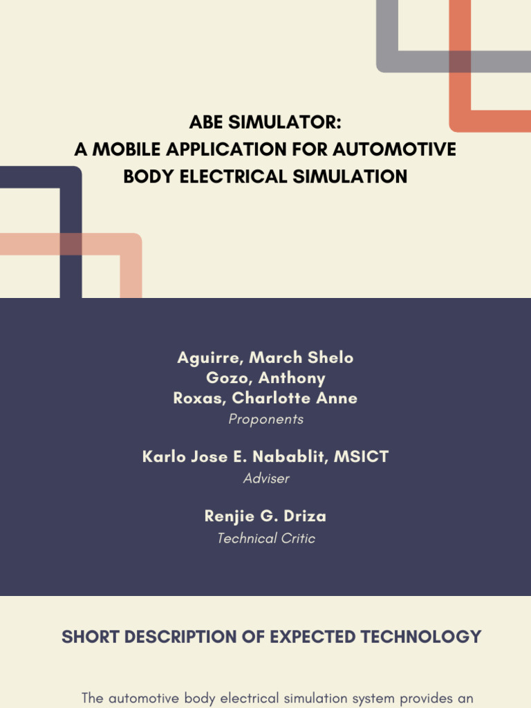 Abe Simulator A Mobile Application For Automotive Body Electrical Simulation | Download Free PDF ...