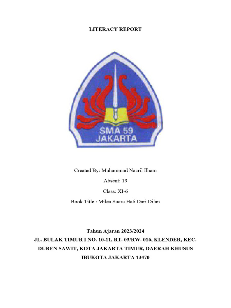 Literacy Report - Nazril Xi-6 | PDF