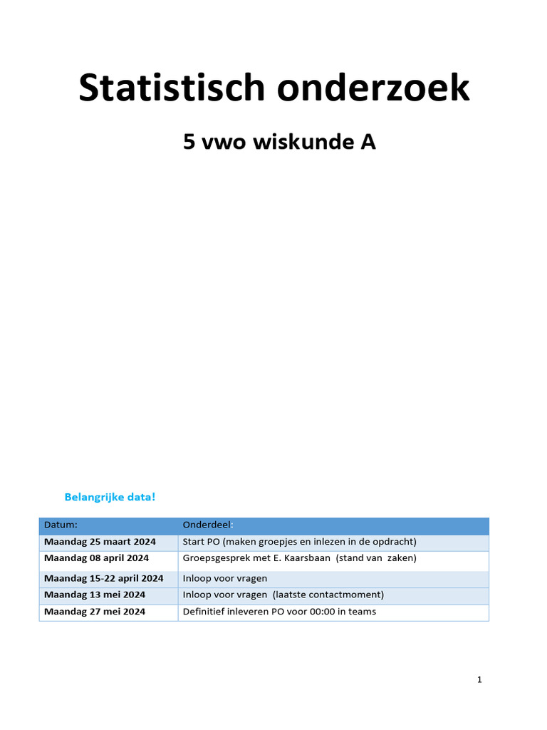2 - PO Statistiek 5V-wisA | PDF