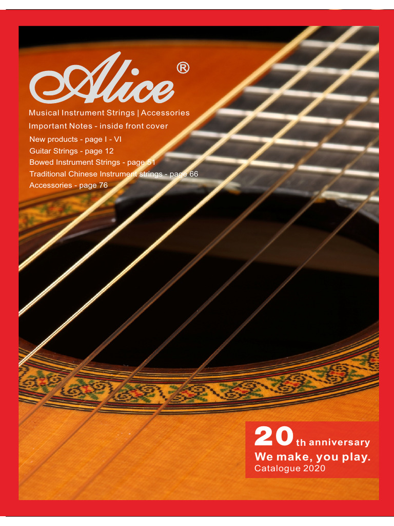 Alice Catalogue 2020 V191008 | PDF | String Instruments | Guitars