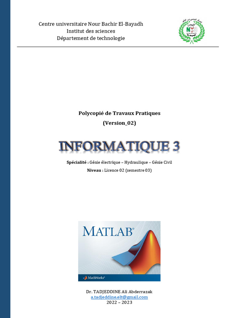 TP Informatique-3 V2 | PDF | Programmation | Programme informatique