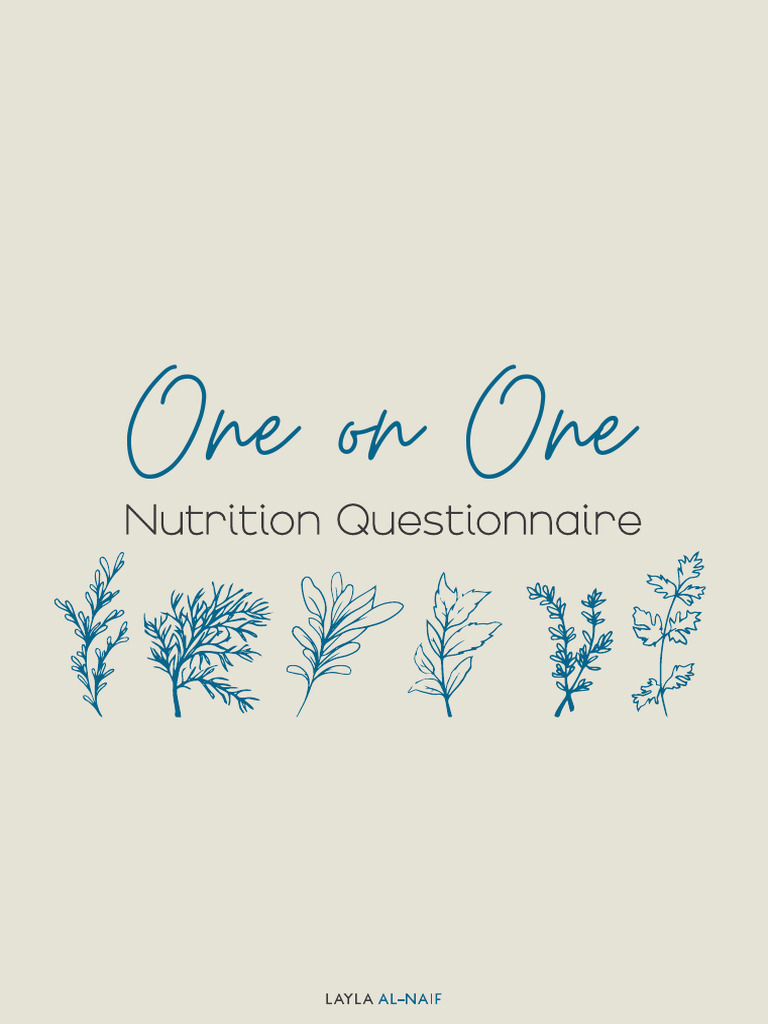 1 1 Questionnaire Pdf Lunch Bloating