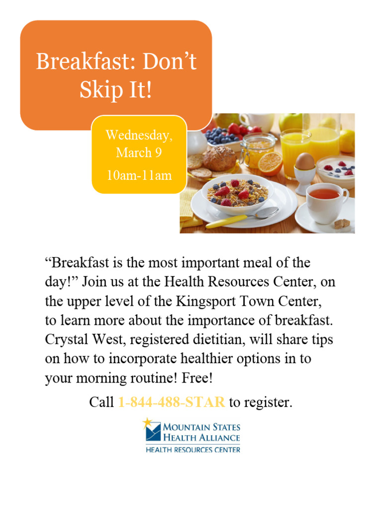 Importance of Breakfast Workshop | PDF