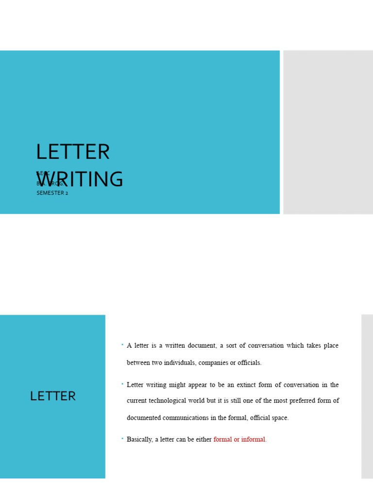 Letter Writing | PDF