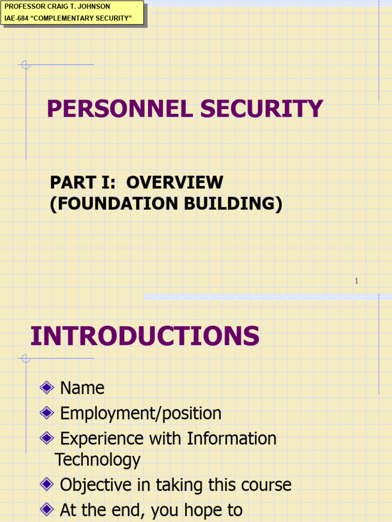 Personnel Security Part 1 | PDF | World Wide Web | Internet & Web