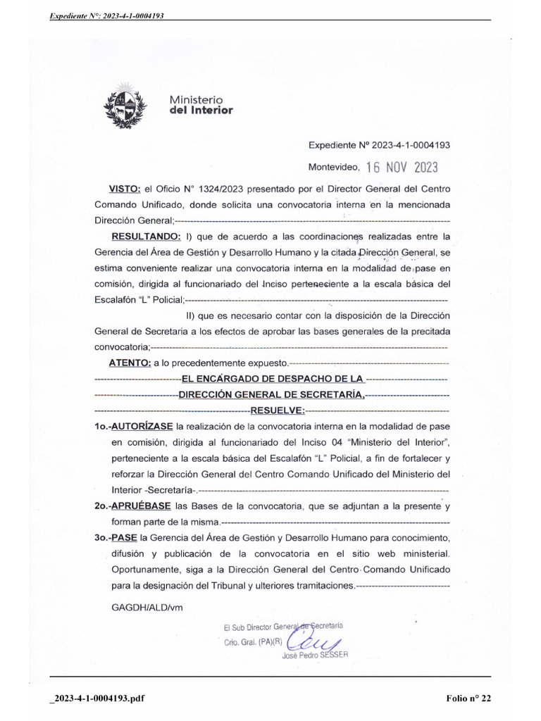 Res. Autorización Del Llamado CCU | PDF