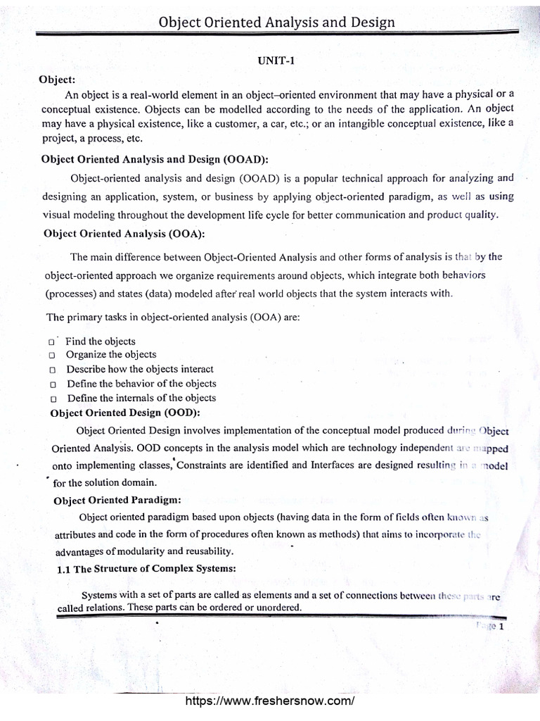 Jntuk r20 b.tech Cse 3-2 Ooad Uml Unit 1 Notes | PDF Jntuk r20 b.tech Cse 3-2 Ooad Uml Unit 1 Notes | PDF