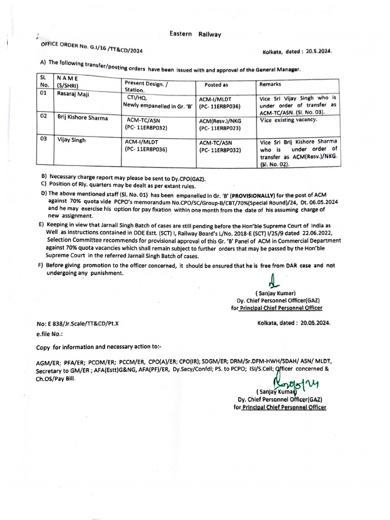 ACM (70%) Posting Order | PDF