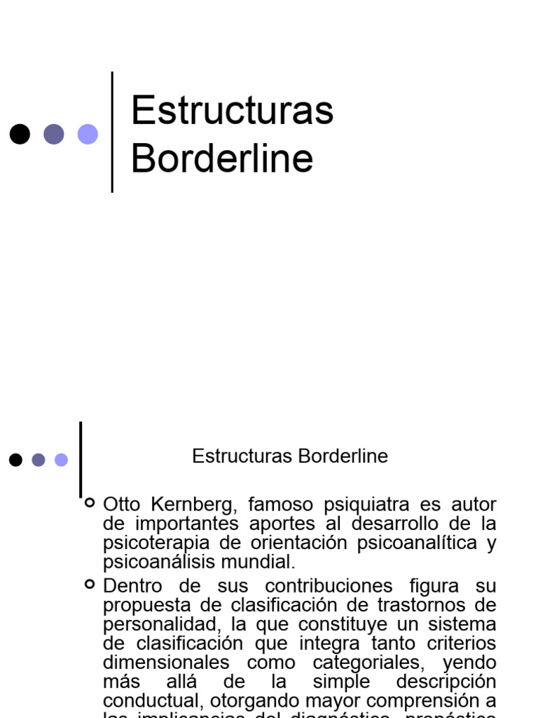 Estructuras Borderline | PDF | Trastorno límite de la personalidad | Neurosis