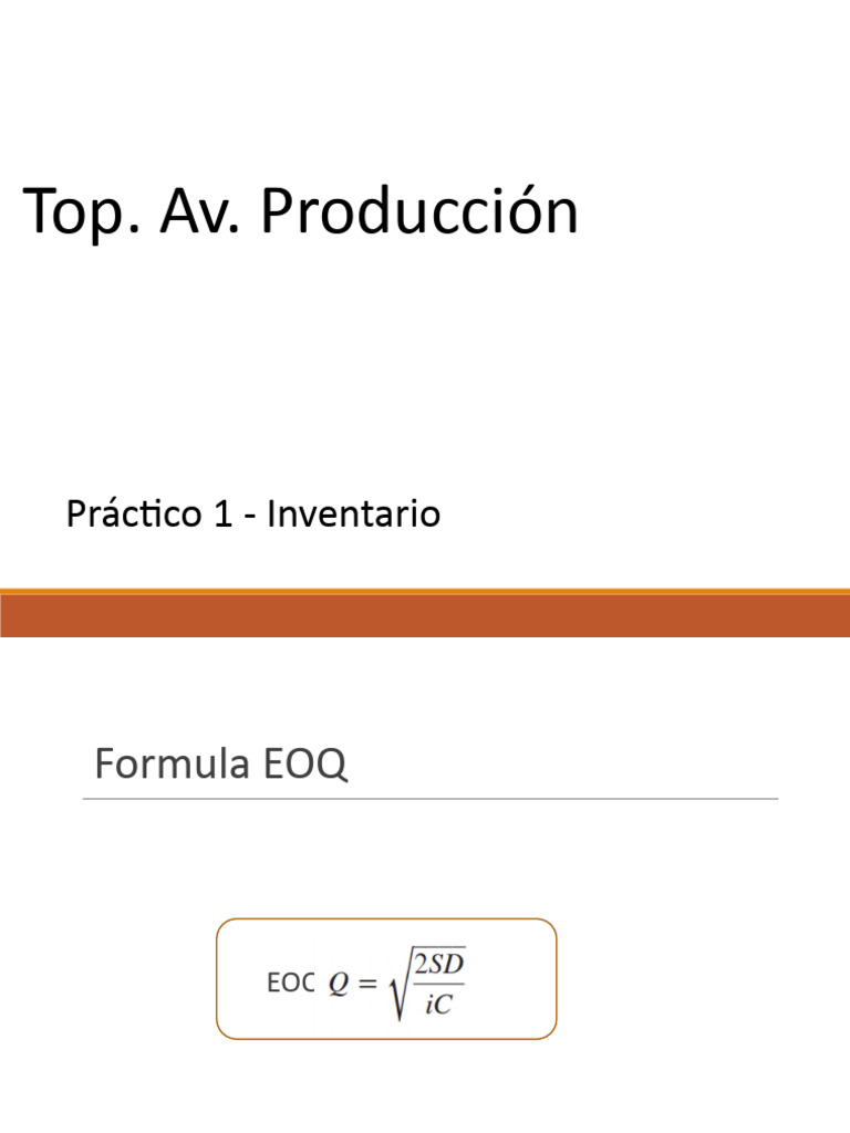 Ejercicios Inventario EOQ - 1 | PDF