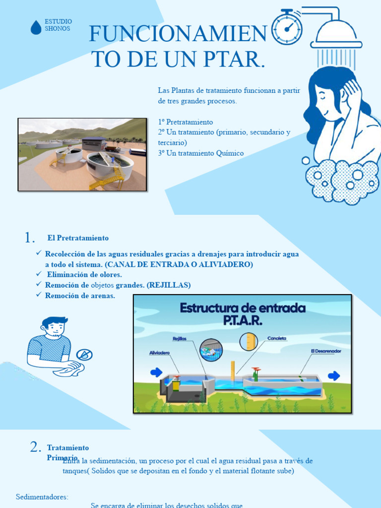 Funcionamiento Del Ptar | PDF | Tratamiento de aguas residuales | Aguas ...
