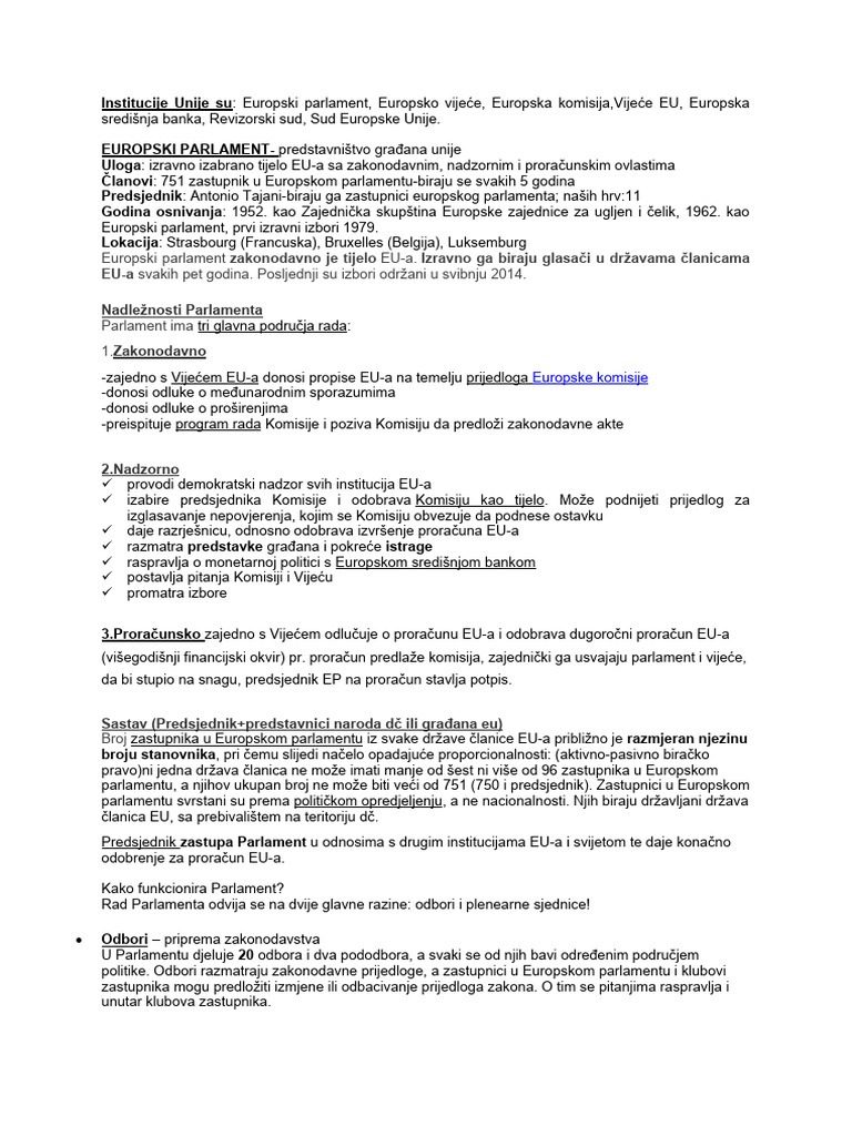 Skripta Moja Eu | PDF