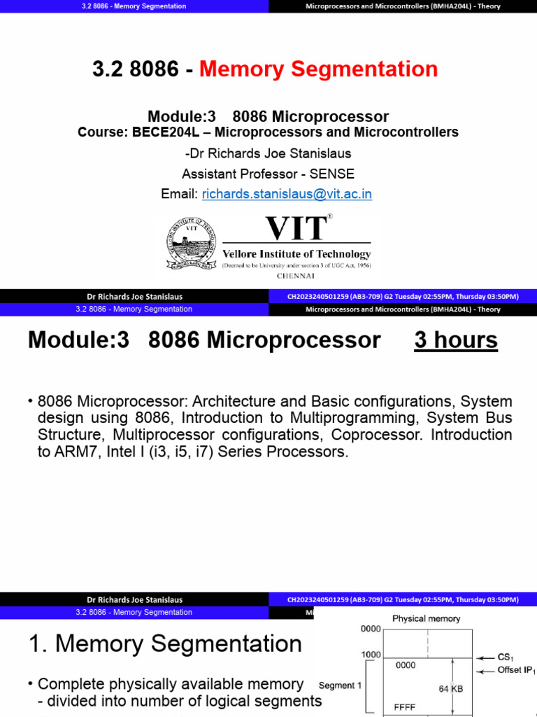 Advantages of 8086 Memory Segmentation | PDF | Central Processing Unit | Computer Memory