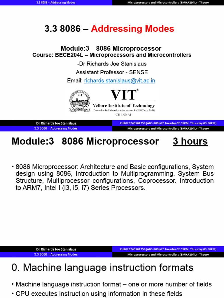 8086 Addressing Modes Guide | PDF | Central Processing Unit | Office ...