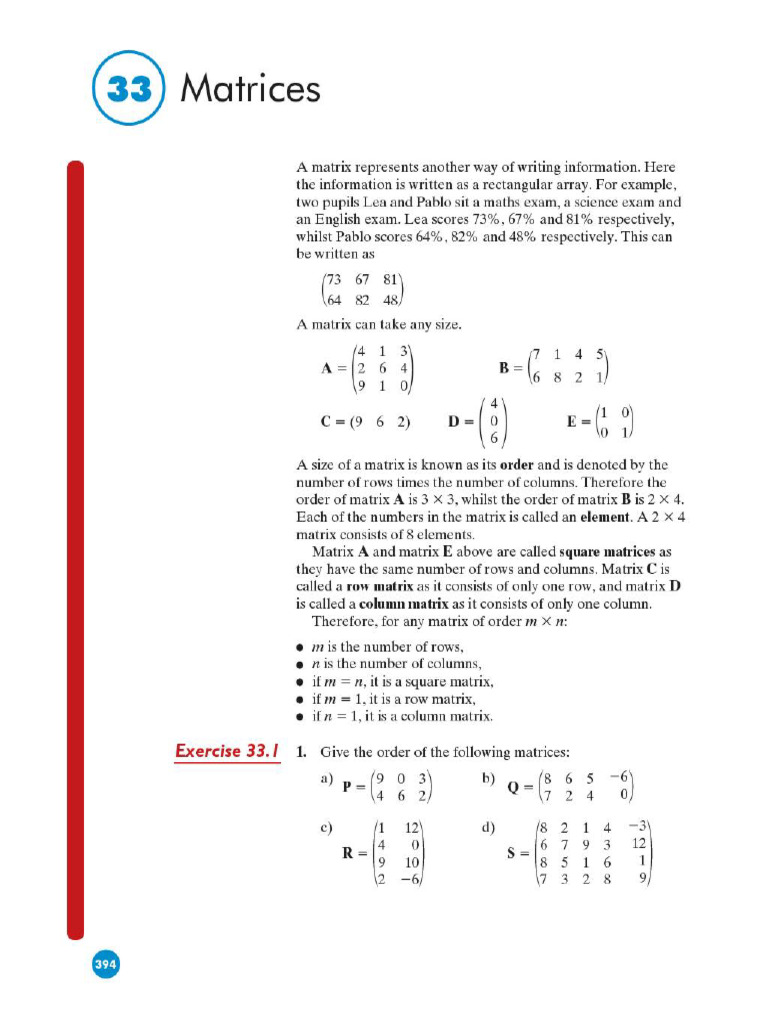 Matrix IGCSE | PDF