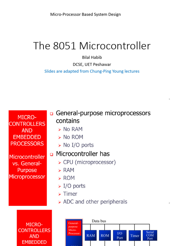8051 Microcontroller Overview and Programming | PDF | Computers