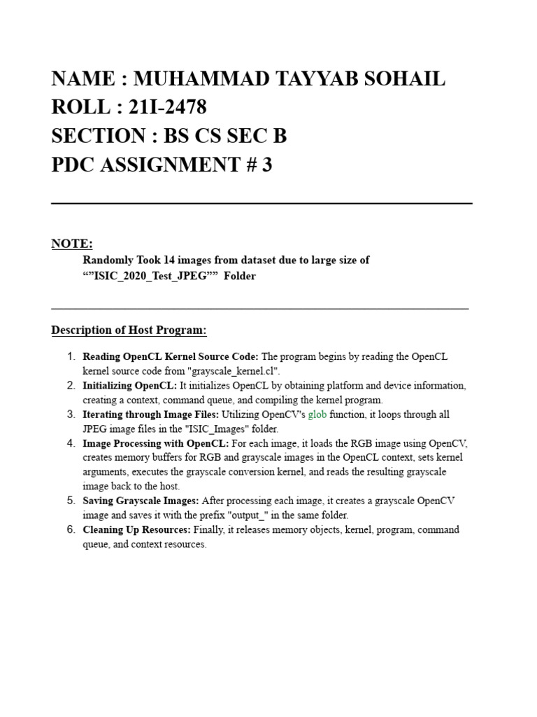 MUHAMMAD TAYYAB SOHAIL 21i-2478 SecB PDC Assignment #3 | PDF | Computer Program | Programming