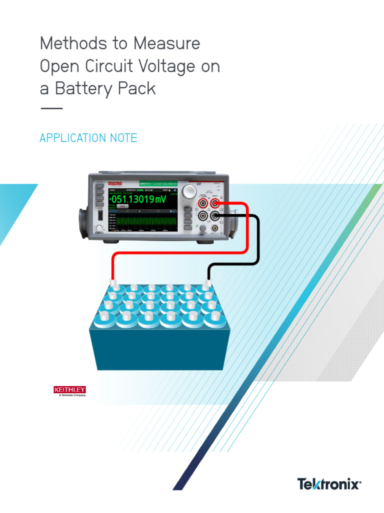 1KW-73941-0 Methods To Measure Open Circuit Voltage On A Battery Pack ...