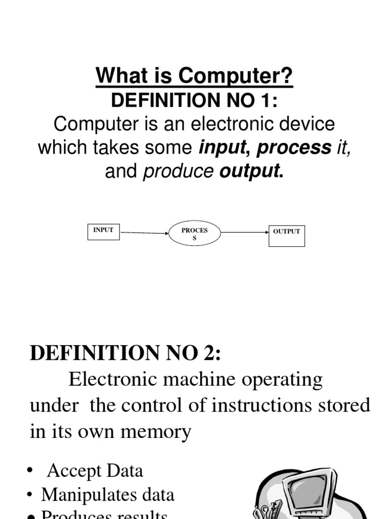 What Is Computer?: Definition No 1 | PDF | Input/Output | Data