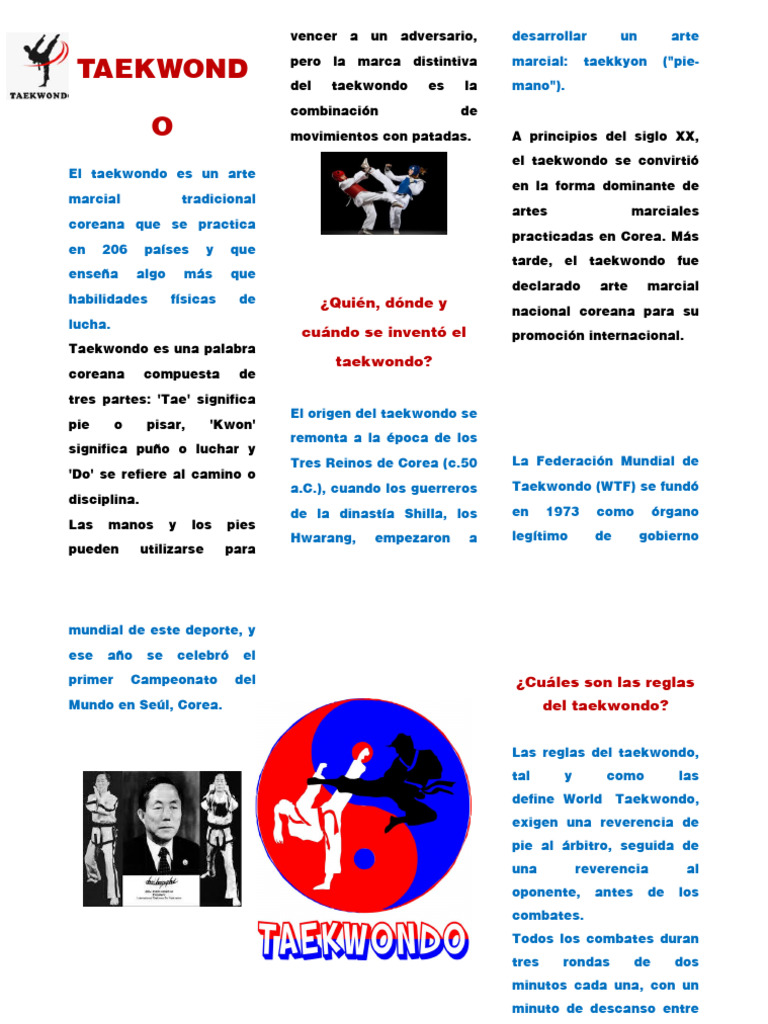 TAEKWONDO | PDF | Taekwondo | Corea