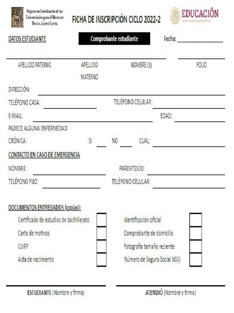 Comprobante de Estudiante Ubbj | PDF