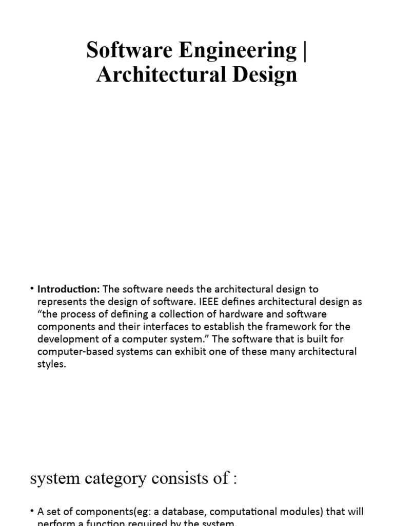 Architectural Design | PDF | System | Interface (Computing)
