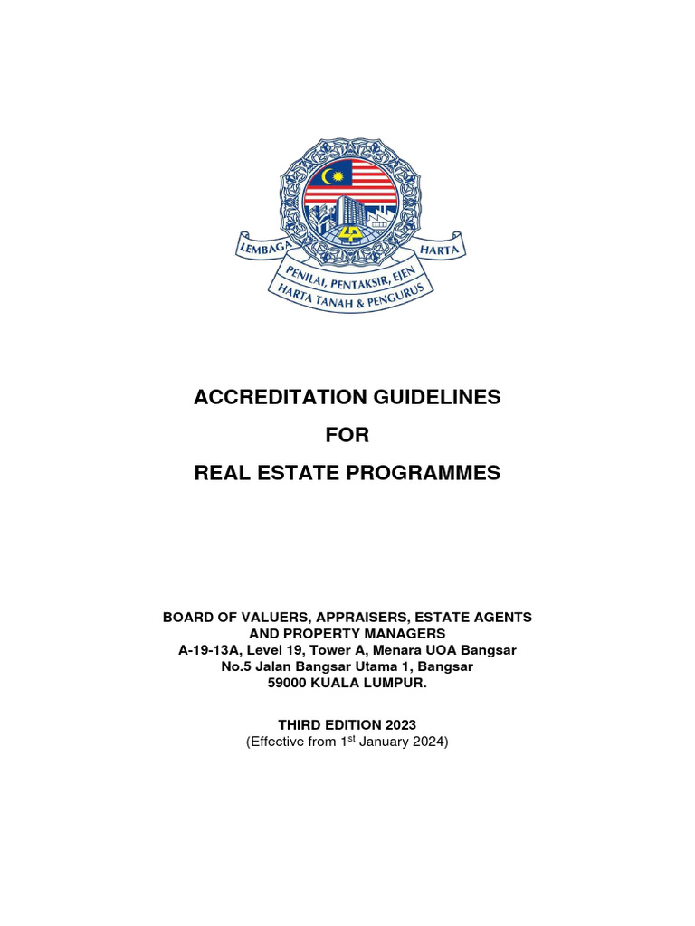 Accreditation Guidelines For Third Edition | PDF | Real Estate ...