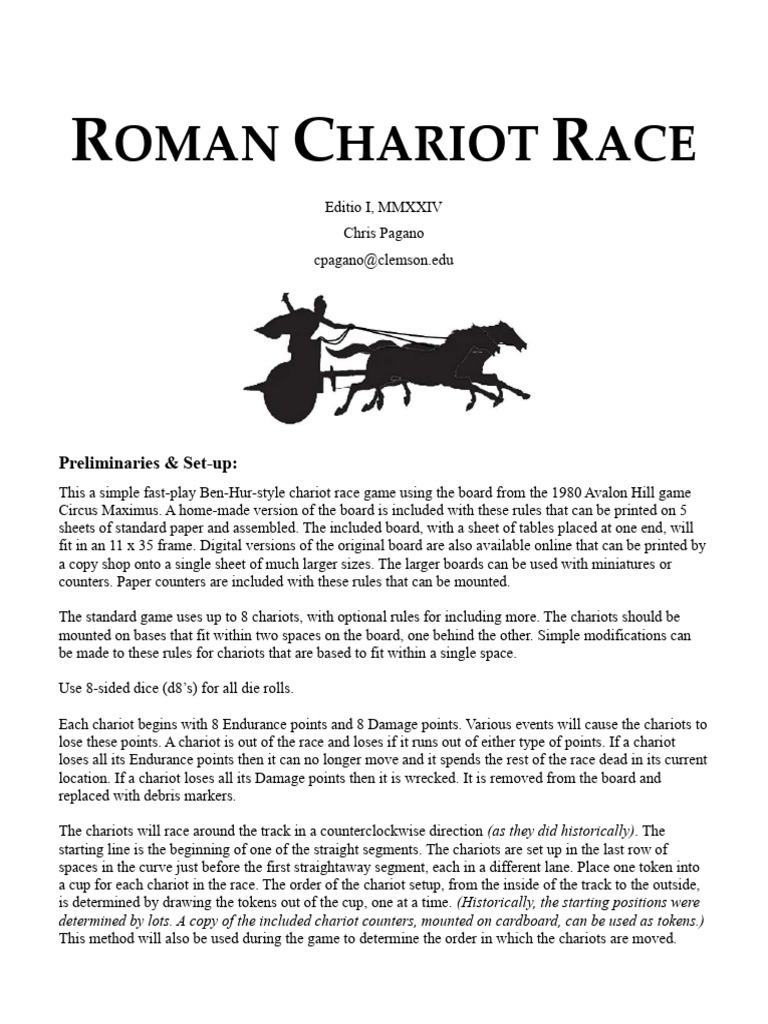 Roman Chariot Race | PDF | Teaching Methods & Materials | History