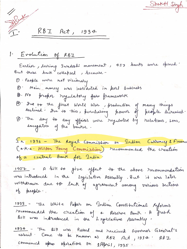 Powers and Functions of Rbi | PDF