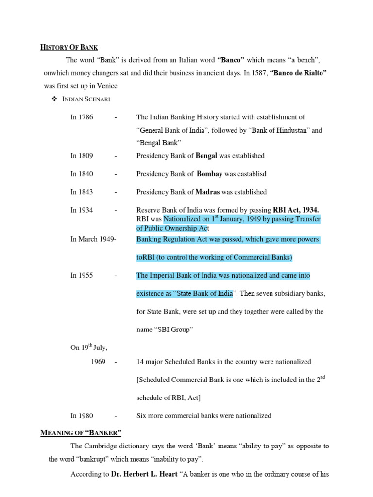 Overview of Indian Banking History | PDF | Banks | Cheque