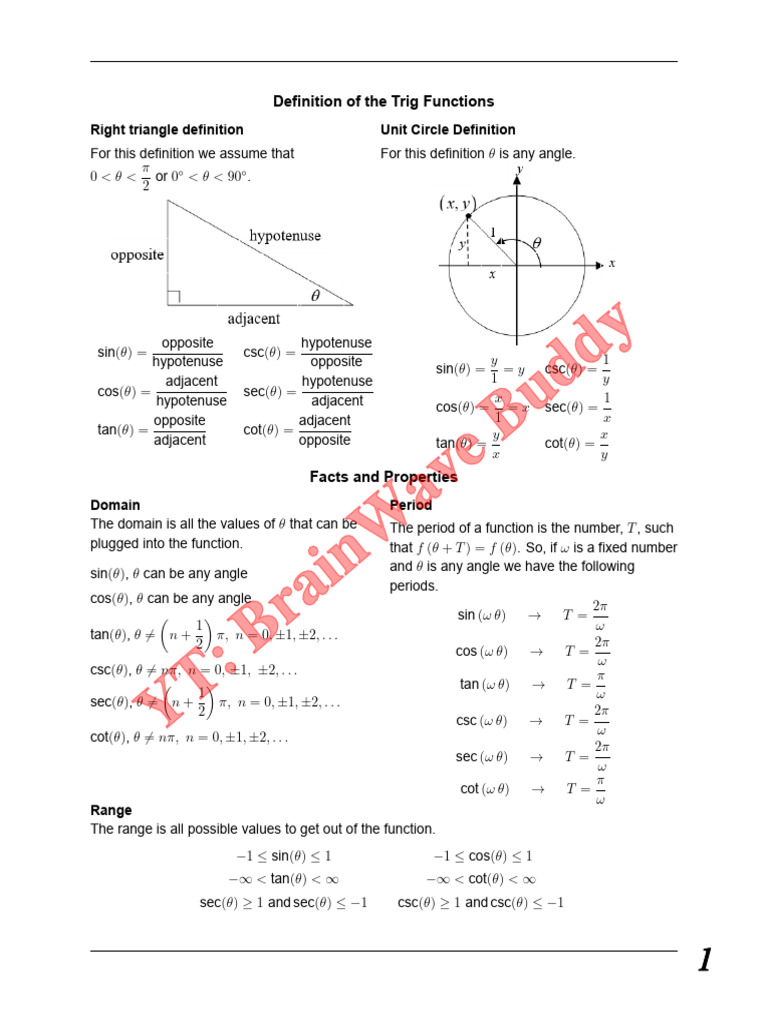 Trigonometry Formula Pdf Euclidean Geometry Mathematics