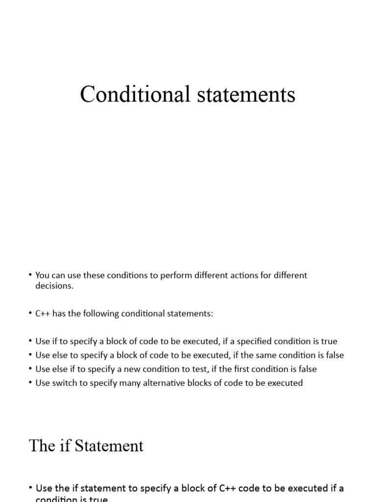 Conditional Statements 1 | Download Free PDF | Namespace | Software Development