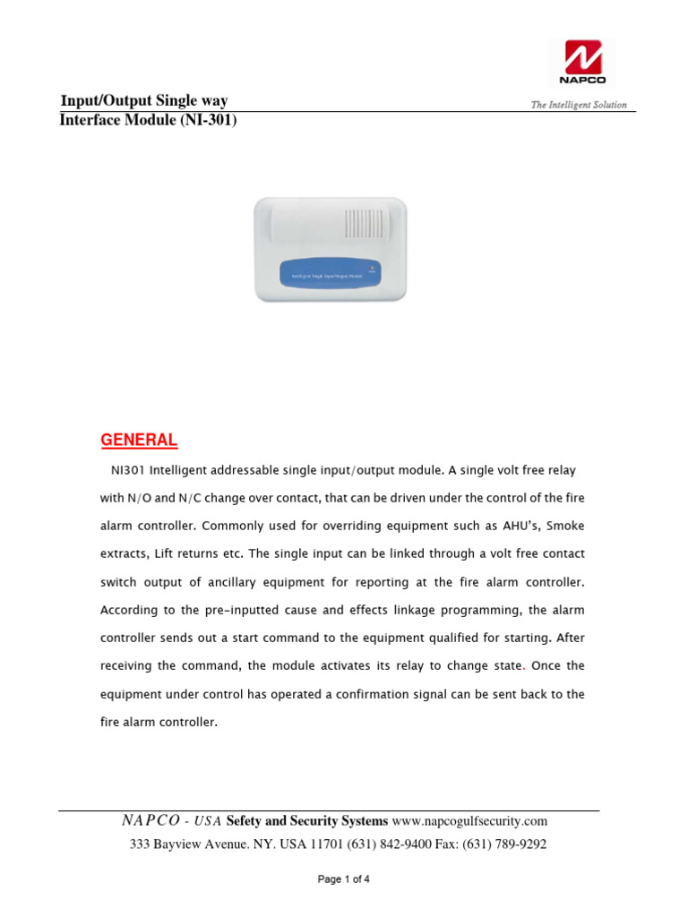 IO Module NI301 | Download Free PDF | Input/Output | Switch