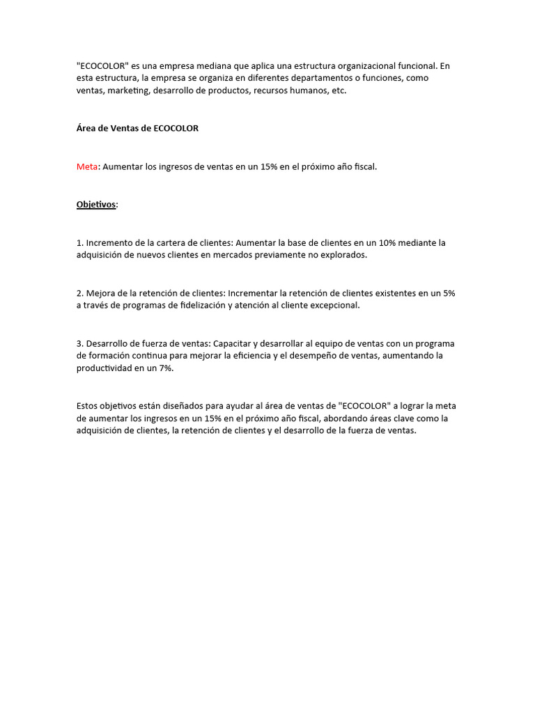 Empresa Ecocolor | PDF