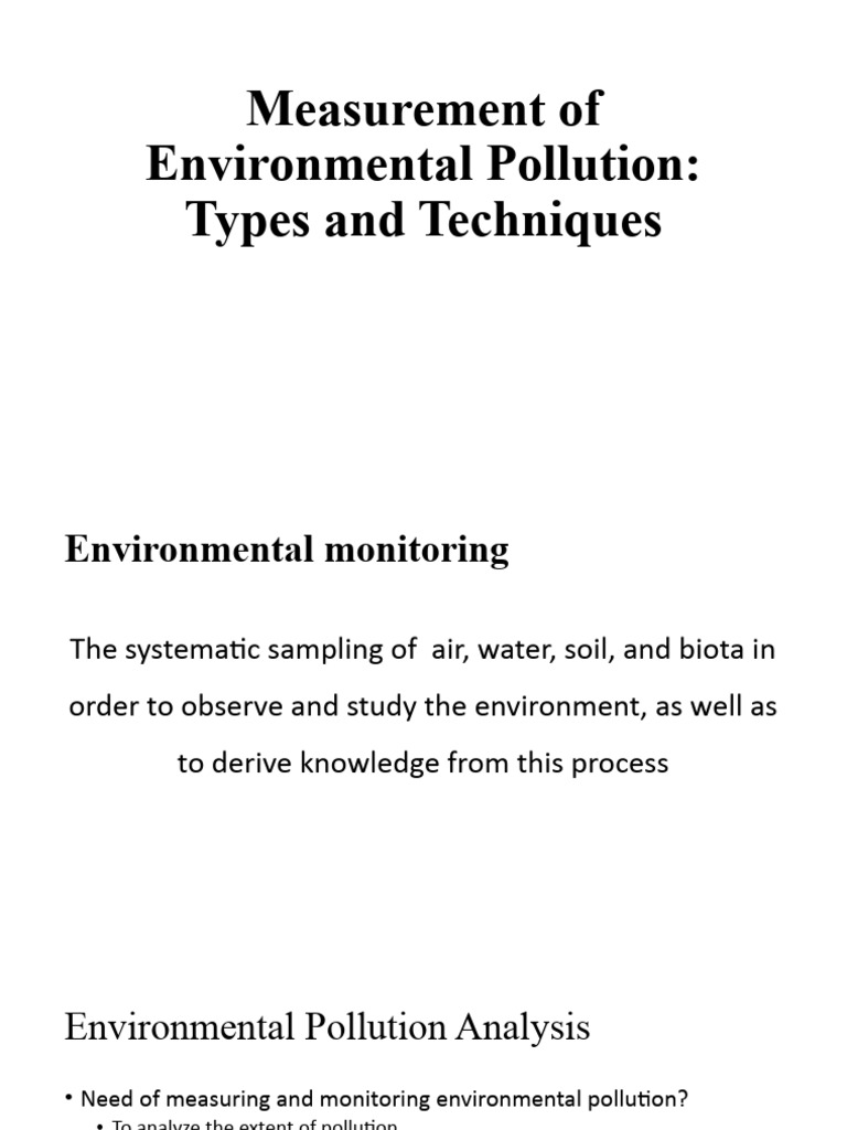 Measurement of Environmental Pollution | PDF | Chromatography | High ...