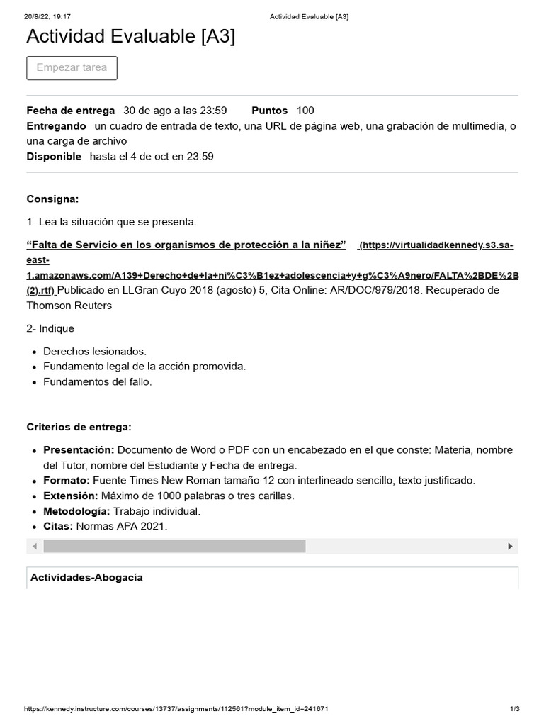 Actividad Evaluable (A3) | PDF