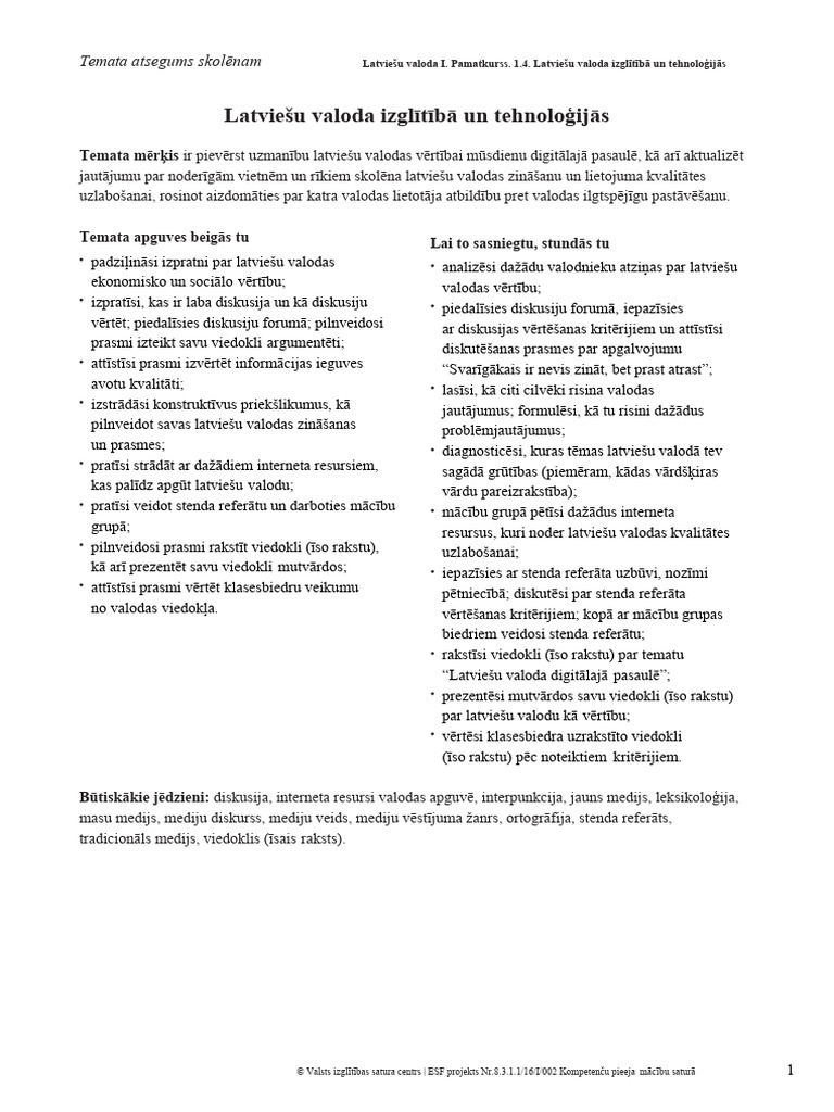 1.4. Latviesu-Valoda-Izglitiba-Un-Tehnologijas | PDF