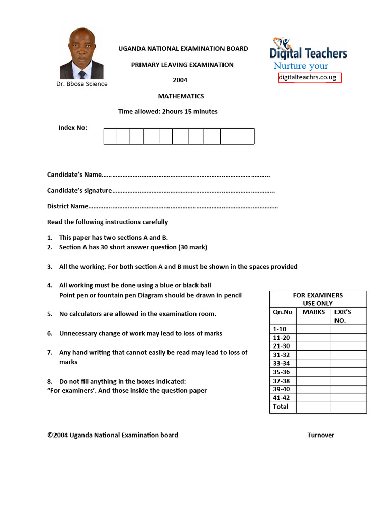 Mathematics 2004 Marking Guide | PDF | Angle | Mathematics