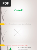 Centroid Formulas for Geometric Shapes | PDF | Area | Circle