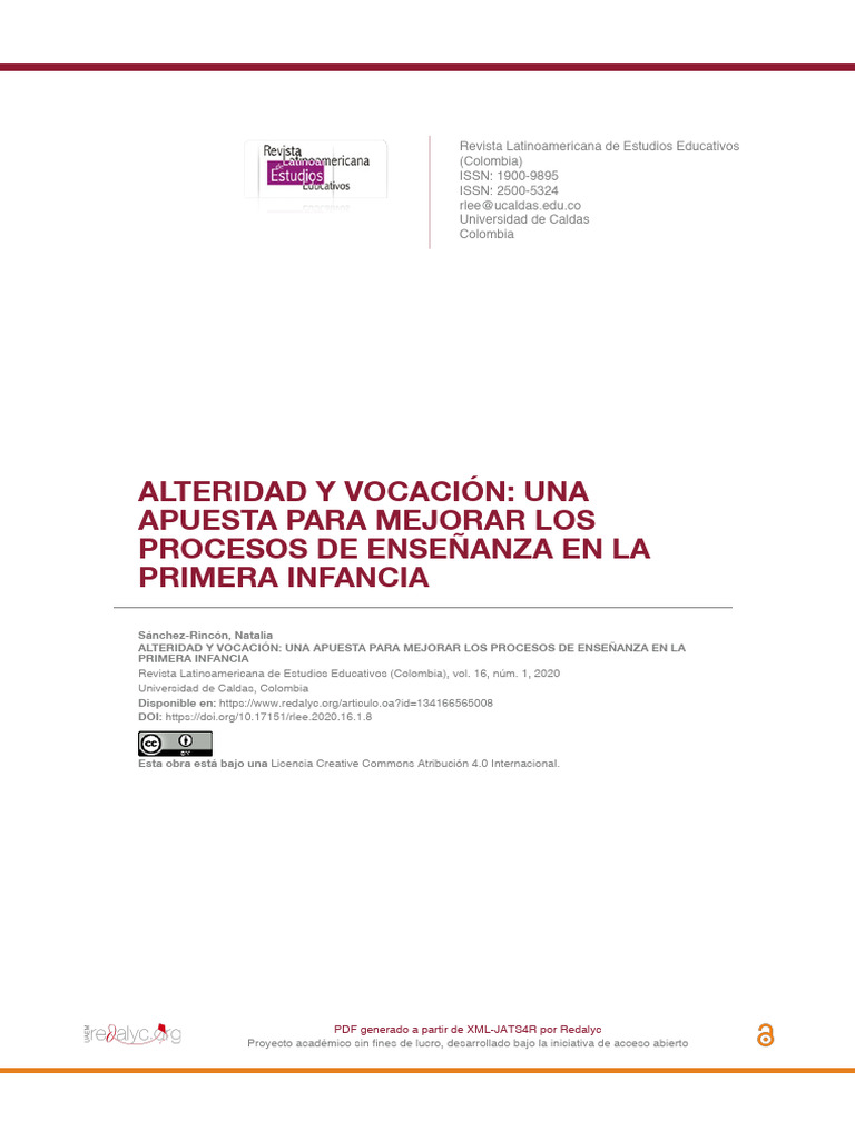 2.alteridad y Vocación Una Apuesta para Mejorar Los Procesos de ...
