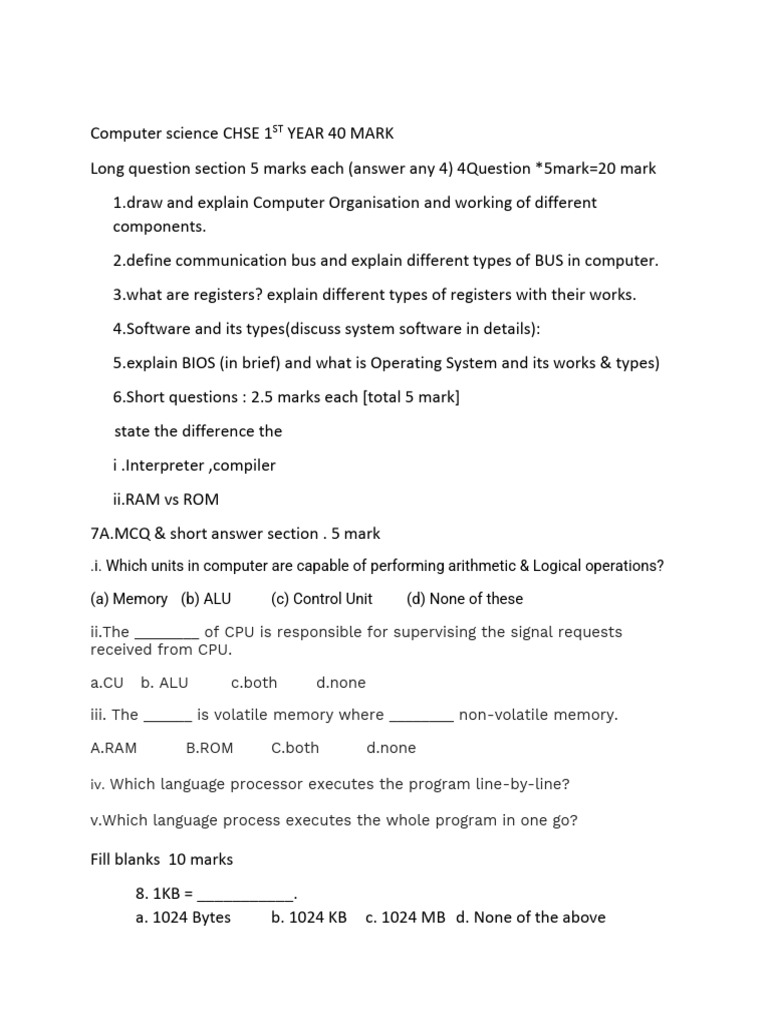 Computer Science Xi | PDF | Computer Data Storage | Random Access Memory