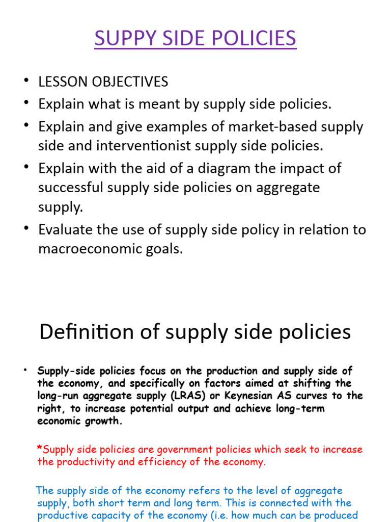 Definition & Types of SSP | Download Free PDF | Supply Side Economics ...